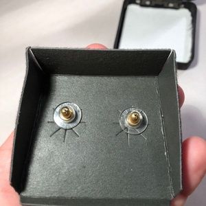 Monet | Jewelry | Signed Monet Gold And White Bead Pieced Earrings ...
